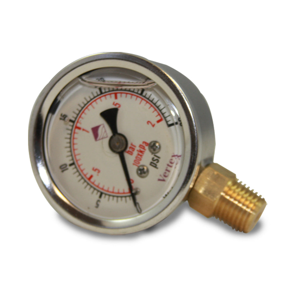 Vertex Liquid Filled Replacement Pressure Gauge | The Pond Shop